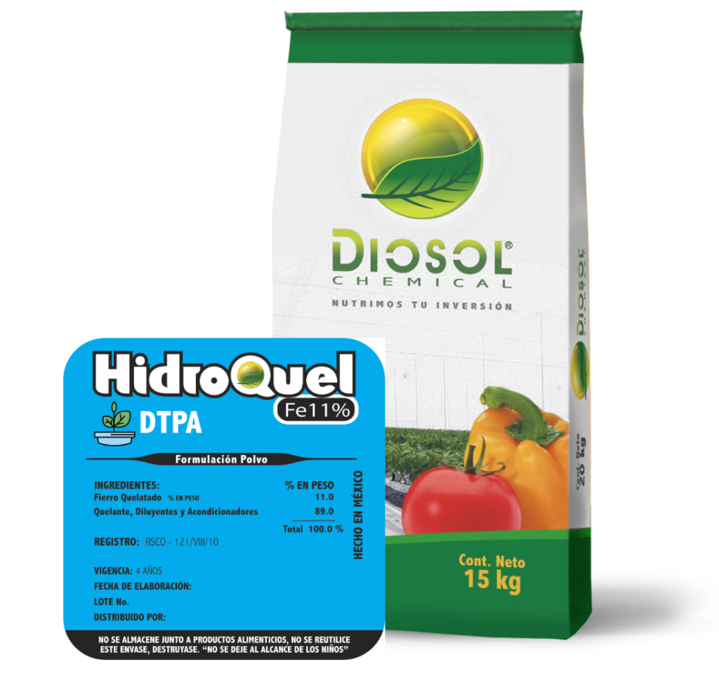 Quelato Hidroquel Fe 11% - Quelatos Diosol